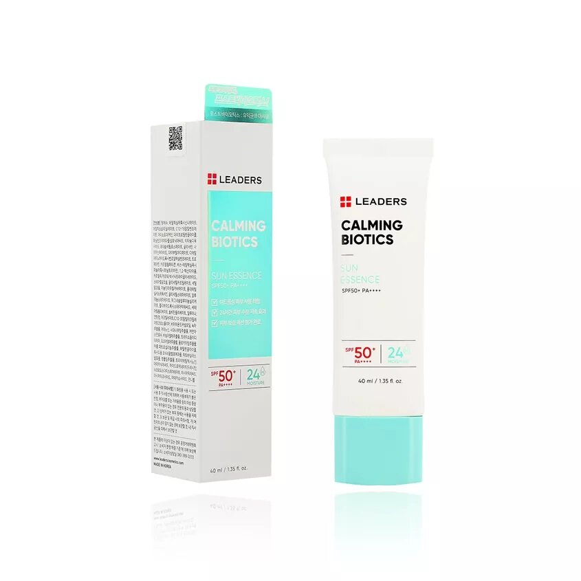 Эссенция для лица `LEADERS` CALMING BIOTICS увлажняющая SPF 50+, 40 мл