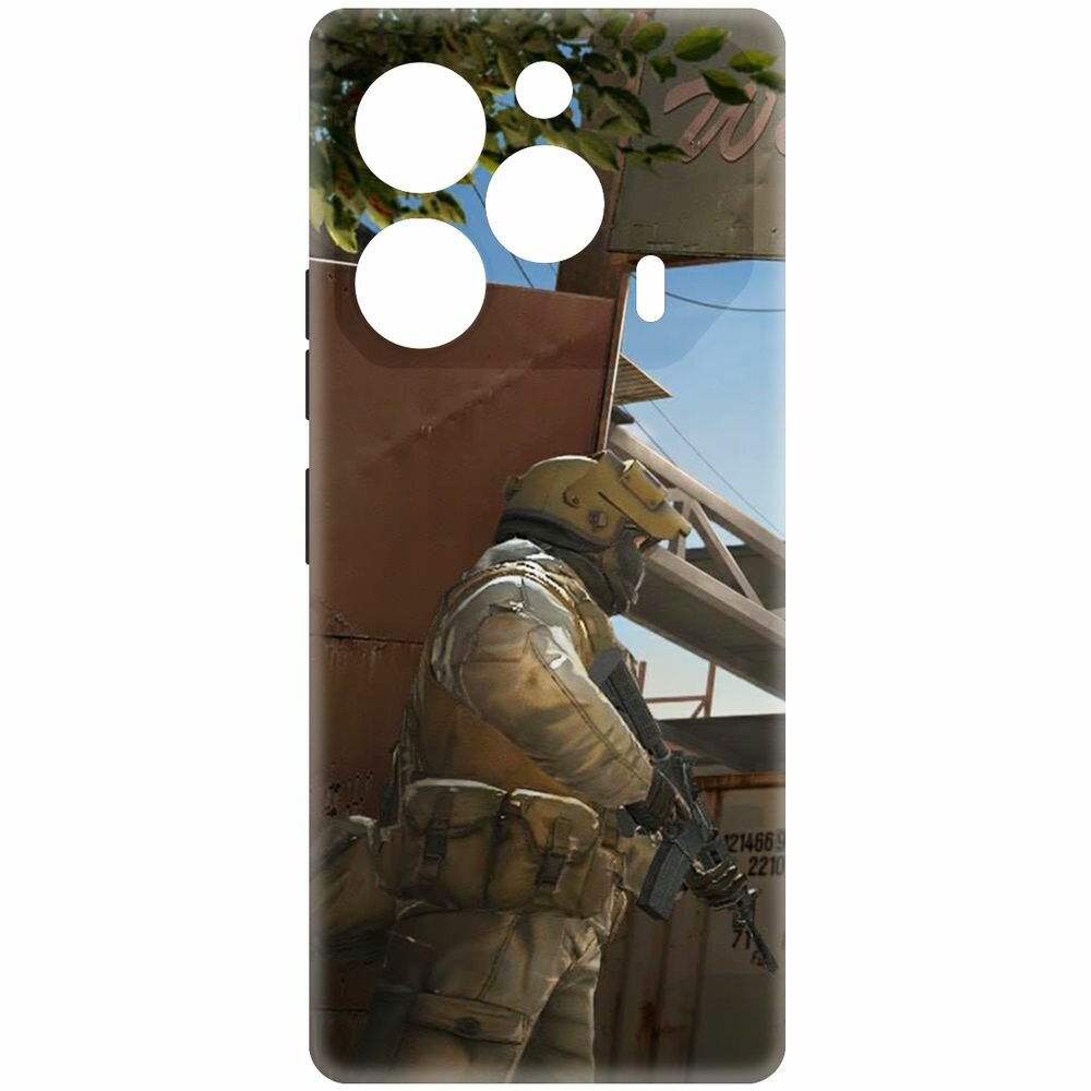 Чехол-накладка Krutoff Soft Case Cтандофф 2 (Standoff 2) - Rust для TECNO Pova 6 Pro черный