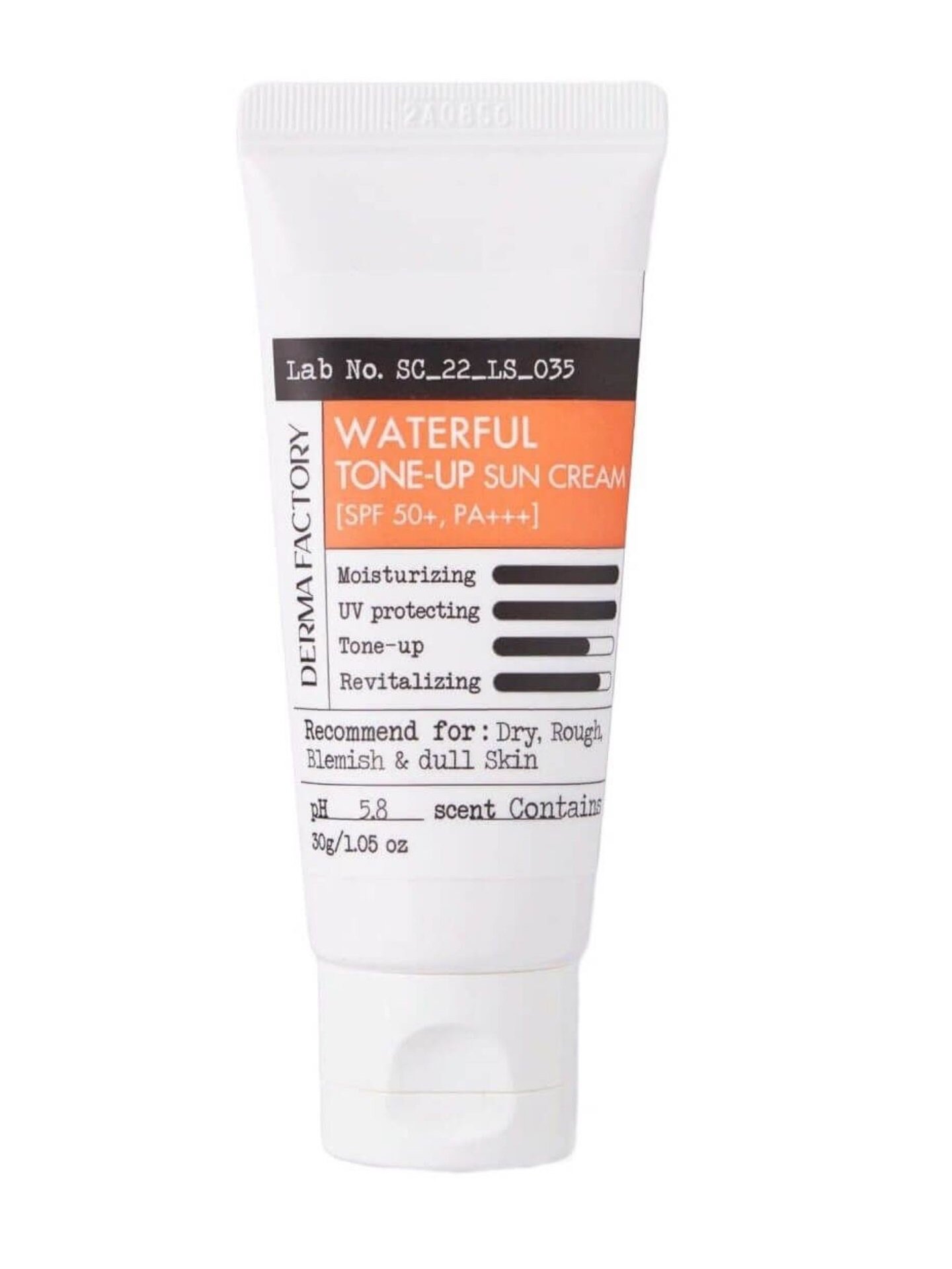 Derma Factory Осветляющий увлажняющий солнцезащитный крем Derma Factory Waterful Tone Up Sun Cream SPF50+ PA+++ 30 мл.