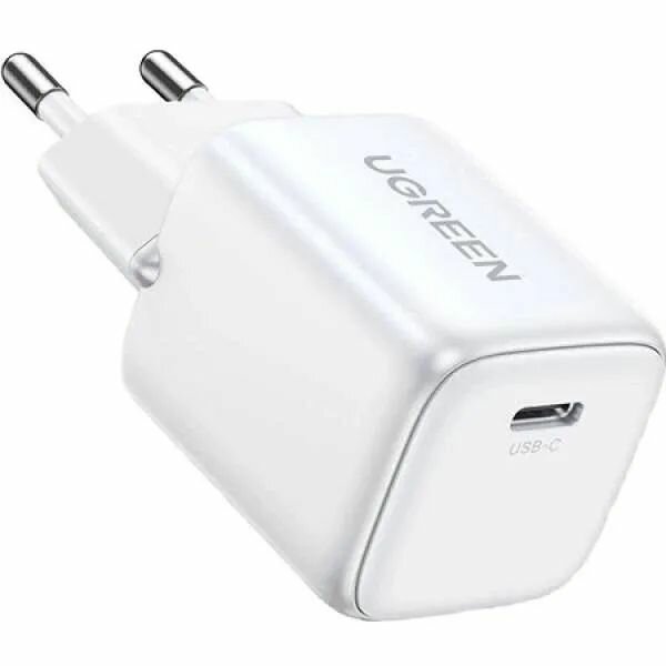 Сетевое зарядное устройство UGREEN CD319 (15326) Nexode Mini USB-C 30W PD GaN Fast Charger EU. Цвет: белый.