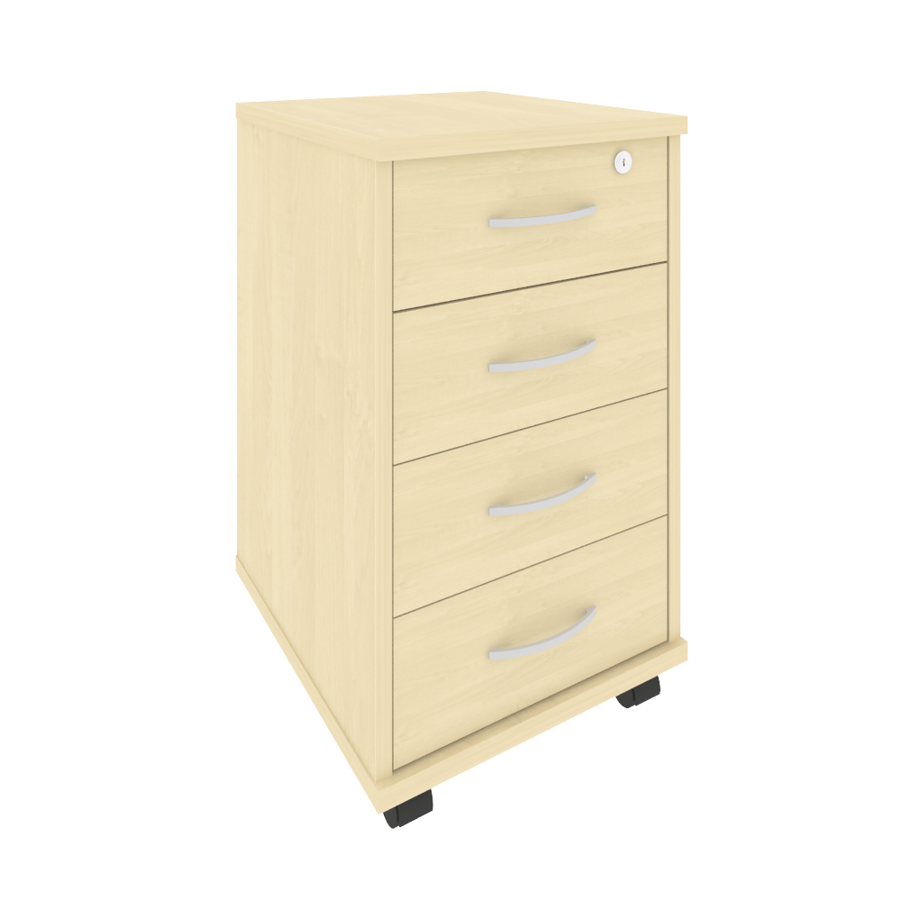 Тумба мобильная с замком Рива Riva А. ТМ-4 Клен 420*450*708