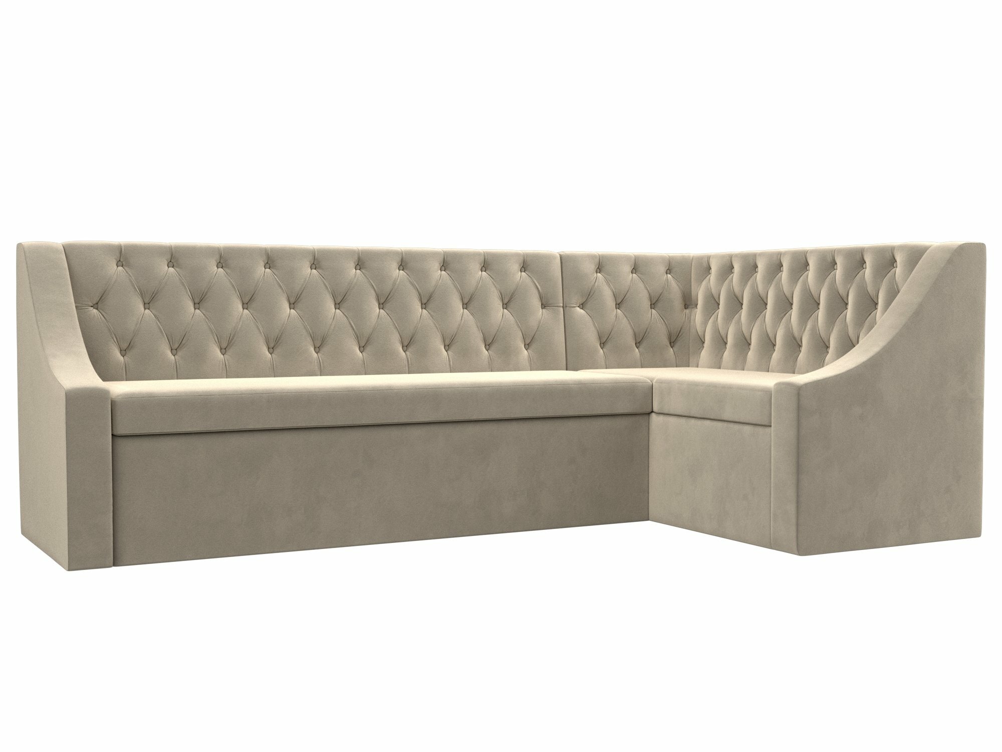 Кухонный угловой диван Мерлин правый угол, Микровельвет, Модель 100450