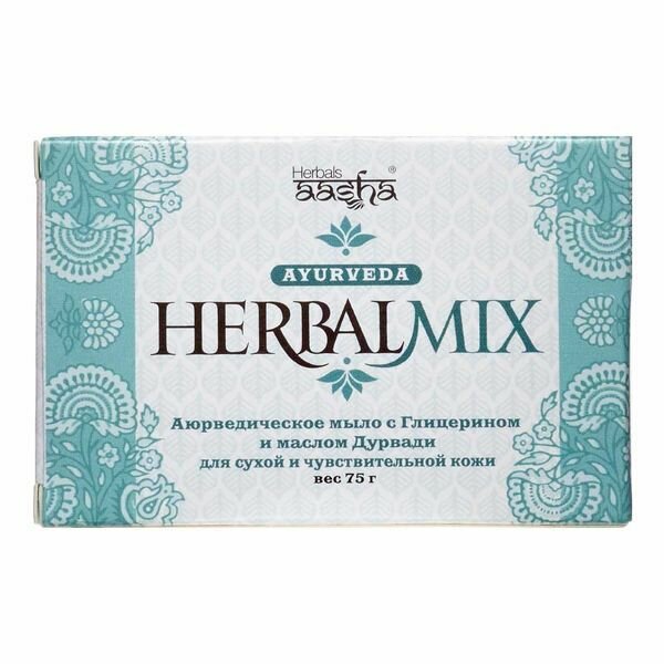 Aasha Herbals Мыло с глицерином и маслом дурвади, 75 г