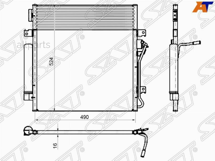 SAT ST-CR07-394-0 Радиатор кондиционера Dodge Nitro 06-11