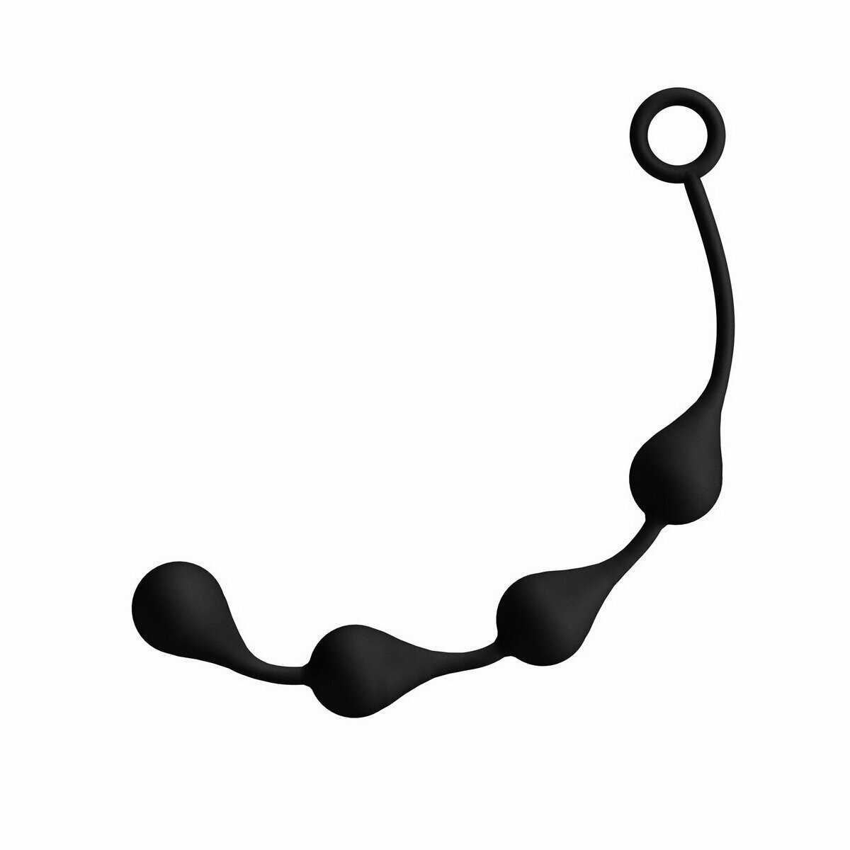 Анальные бусы Джага Джага каплевидные средние, черный №4