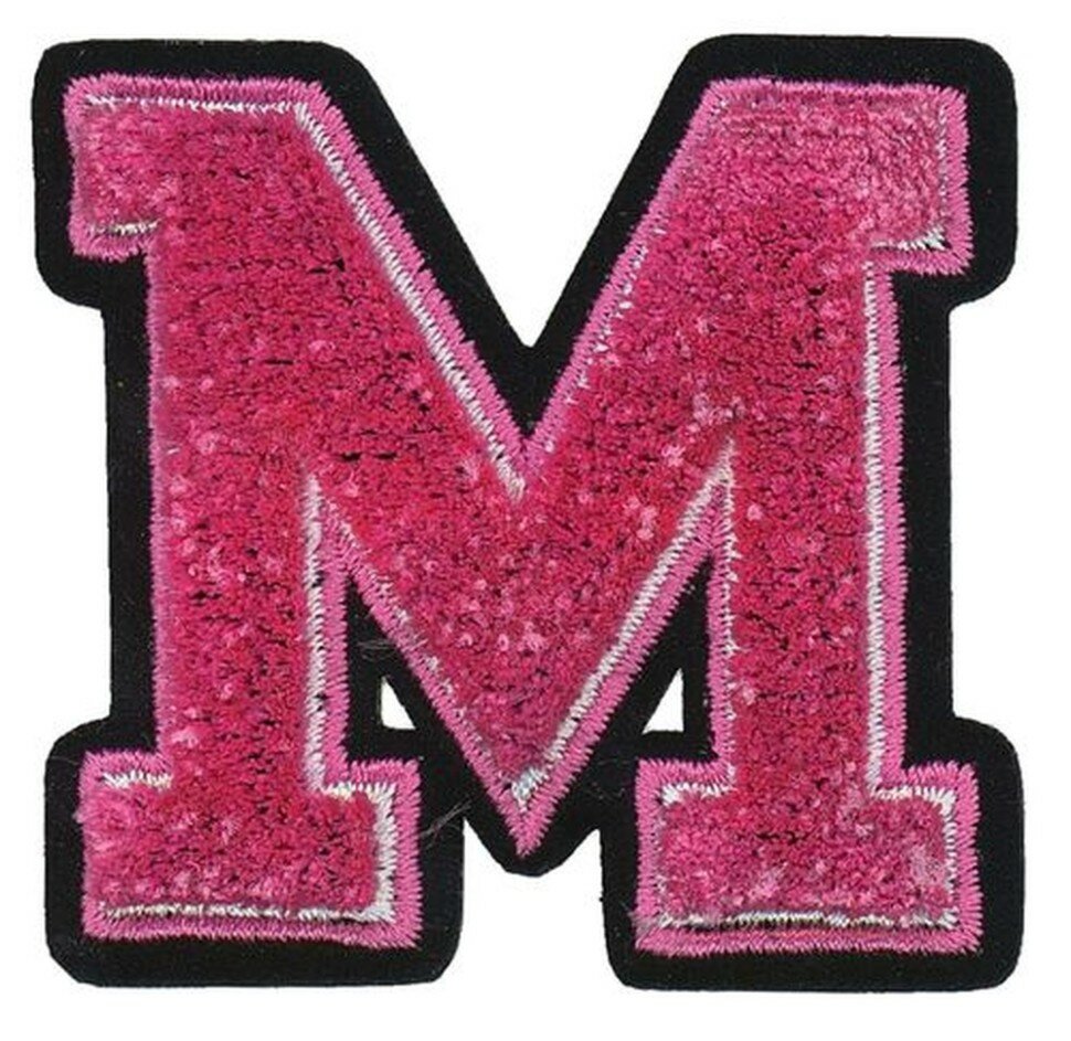 HKM 36423/1SB Термоаппликация с эффектом шенилл "Буква М", 6 x 6 см