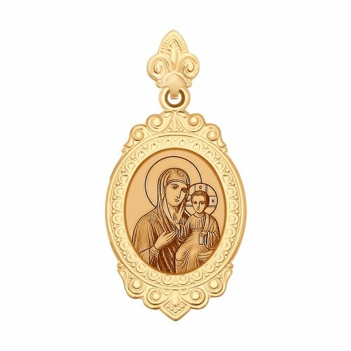 Подвеска, красное золото, 585 проба