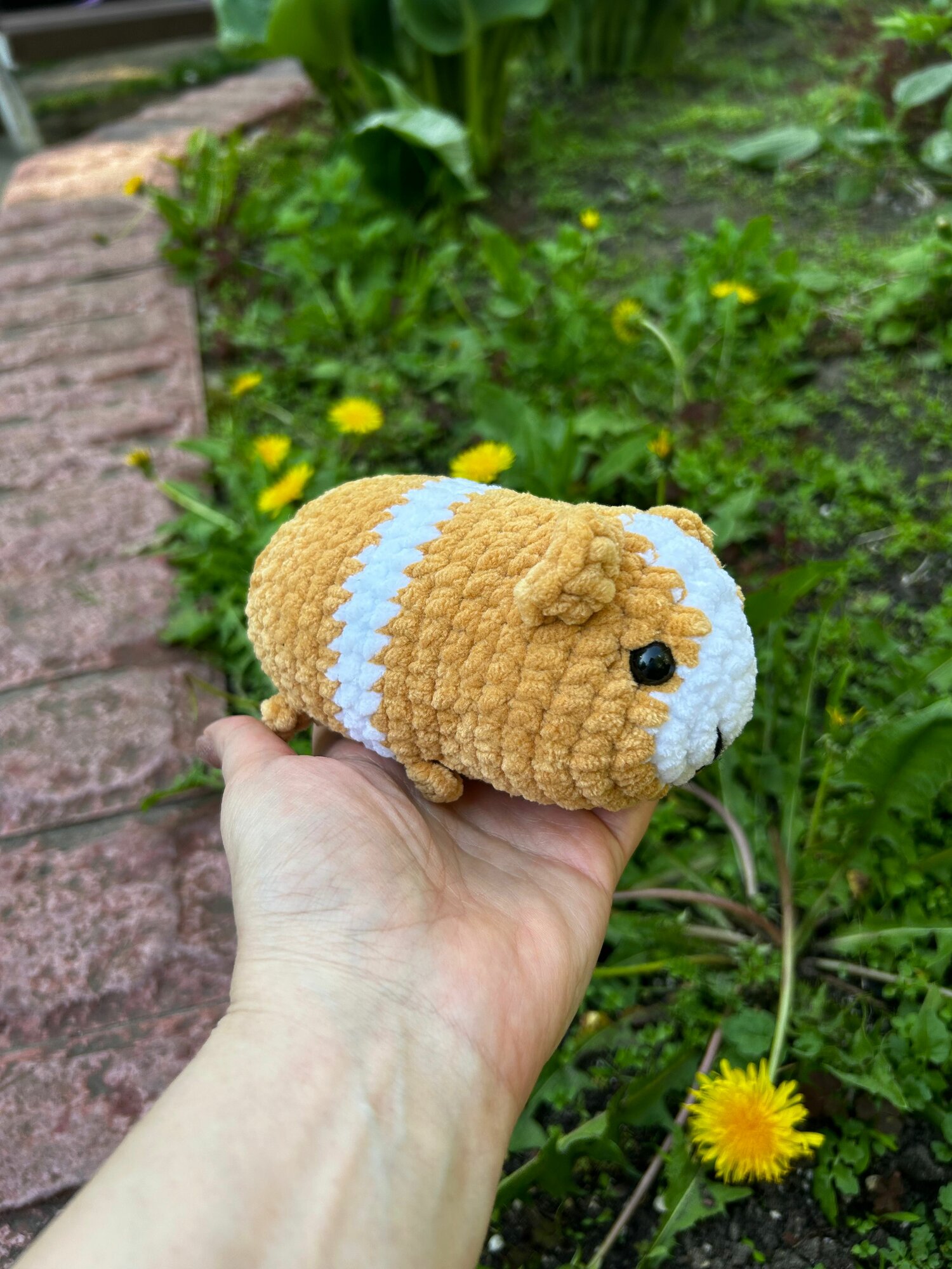 Мягкая игрушка "Хомяк-малыш", антистресс, ручная работа, бежево-белая