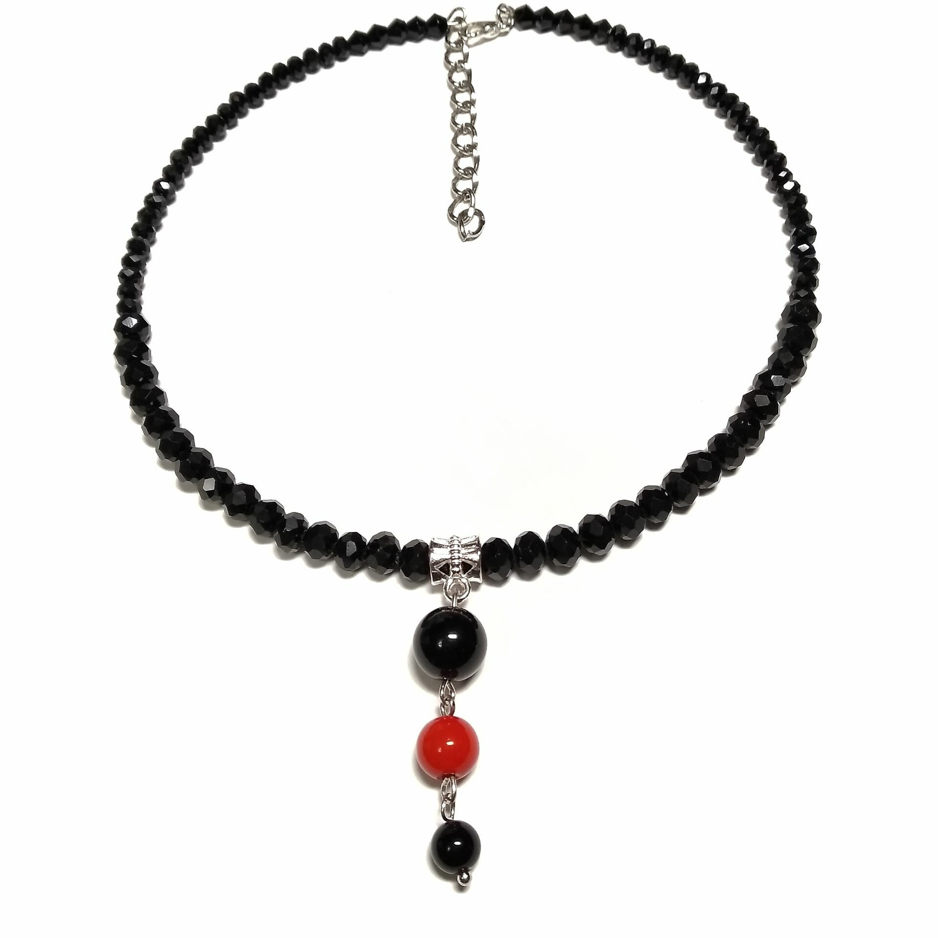 Чокер, агат, коралл