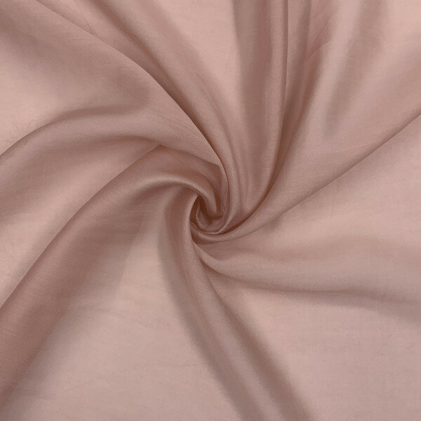 Ткань Ткани-100 "Батист", пудровый цвет, 70 % тенсель, 30 % хлопок, плотность 60г/м2 , длина 1м
