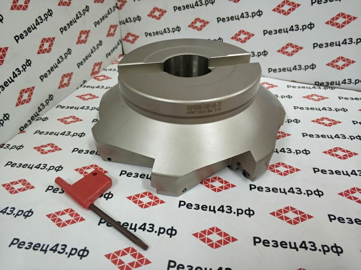Торцевая насадная фреза OLI 75 градусов, под сменные пластины RAP400R-160-40-7T