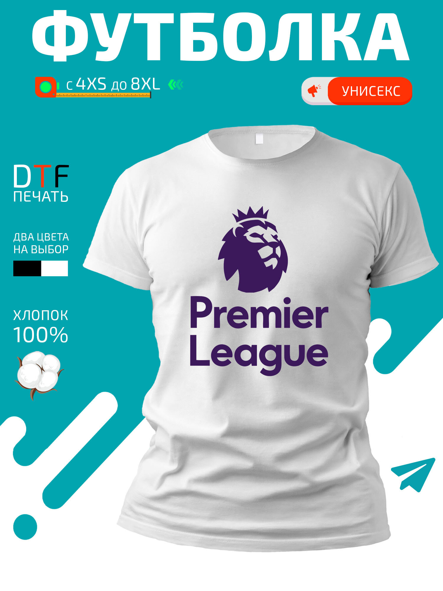 Футболка Английская Премьер Лига Логотип