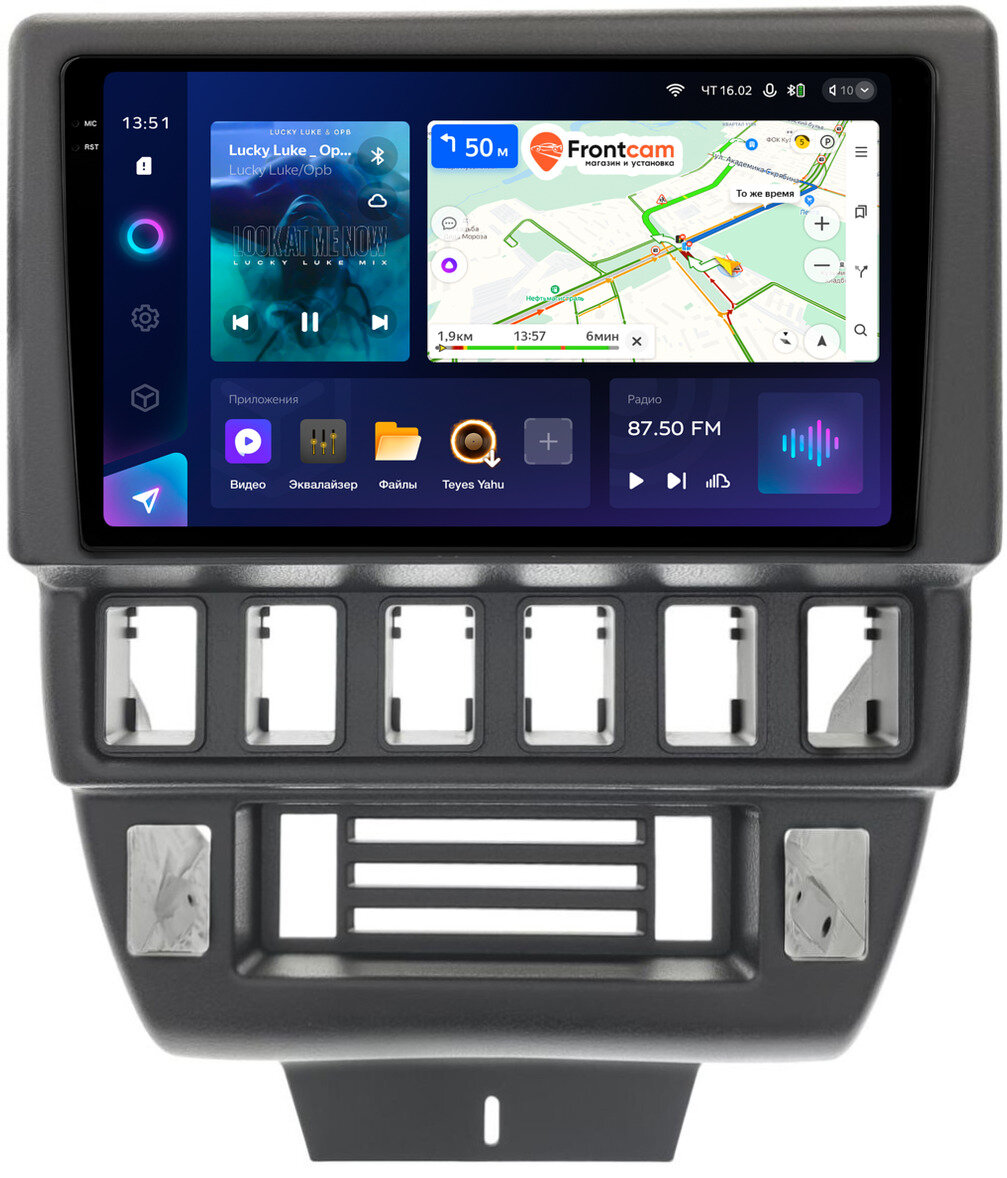 Штатная магнитола Teyes CC3 2K 4/32 9.5" RM-9-1627 Lada Niva 2121, 2131 (4x4), ВИС 2346 1993-2019 Android 10 (4G-SIM, DSP, QLed)