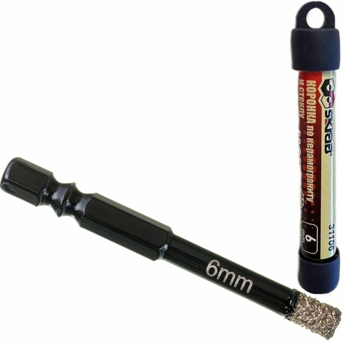 Коронка алмазная по керамограниту 6мм PROFI 1/4"