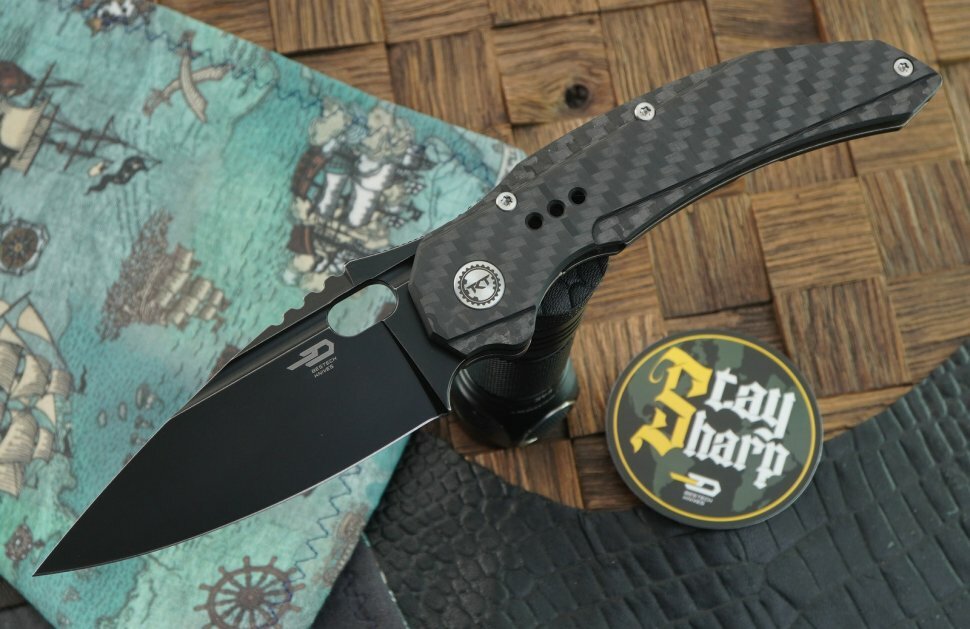 Складной нож Bestech Knives Exploit, сталь Bohler M390, рукоять титан/карбон BT2005G