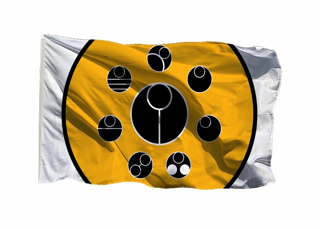 Флаг знамя Империя Тау Вархаммер Warhammer 40000 90х135 см на сетке для улицы, для флагштока