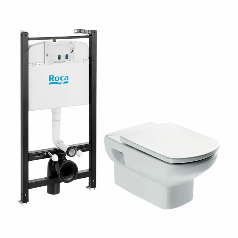 ПЭК: Roca DAMA SENSO NEW унитаз + тонкое сиденье с микролифтом + инсталляция DAMA SENSO NEW