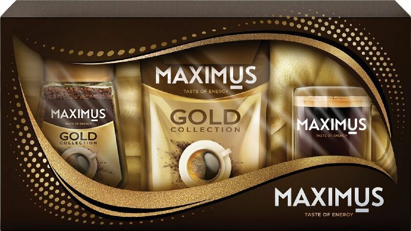 MAXIMUS Набор кофе растворимый Gold Collection, сублимированный 135 г