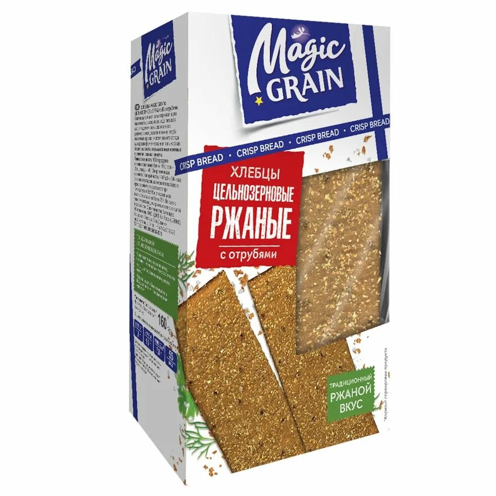 Magic Grain Хлебцы Ржаные с отрубями, 160 г