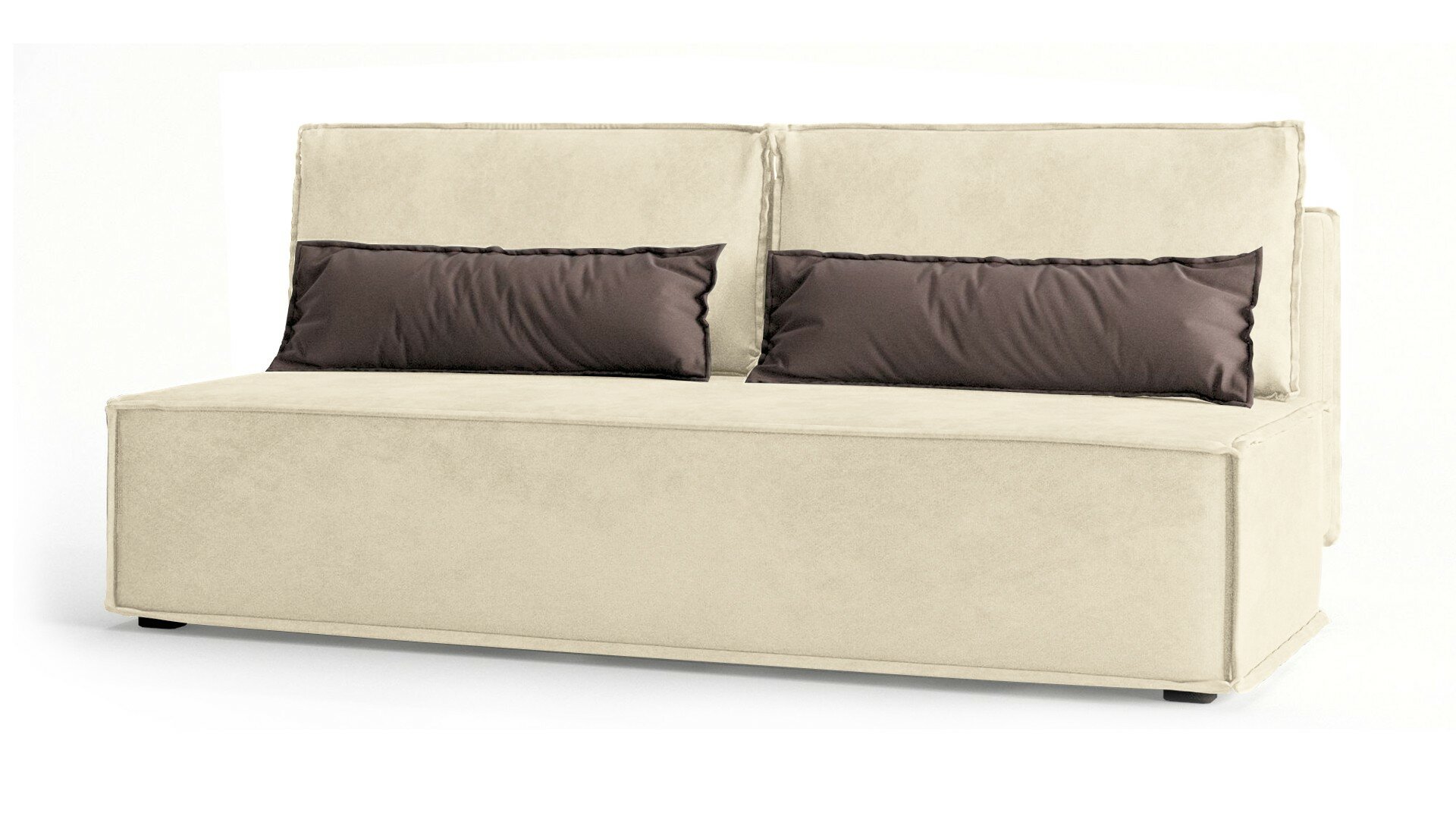 Диван Лофт Vivaldi 03 NEW 195x91x80 см, бежевый Велюр, еврокнижка Фиеста