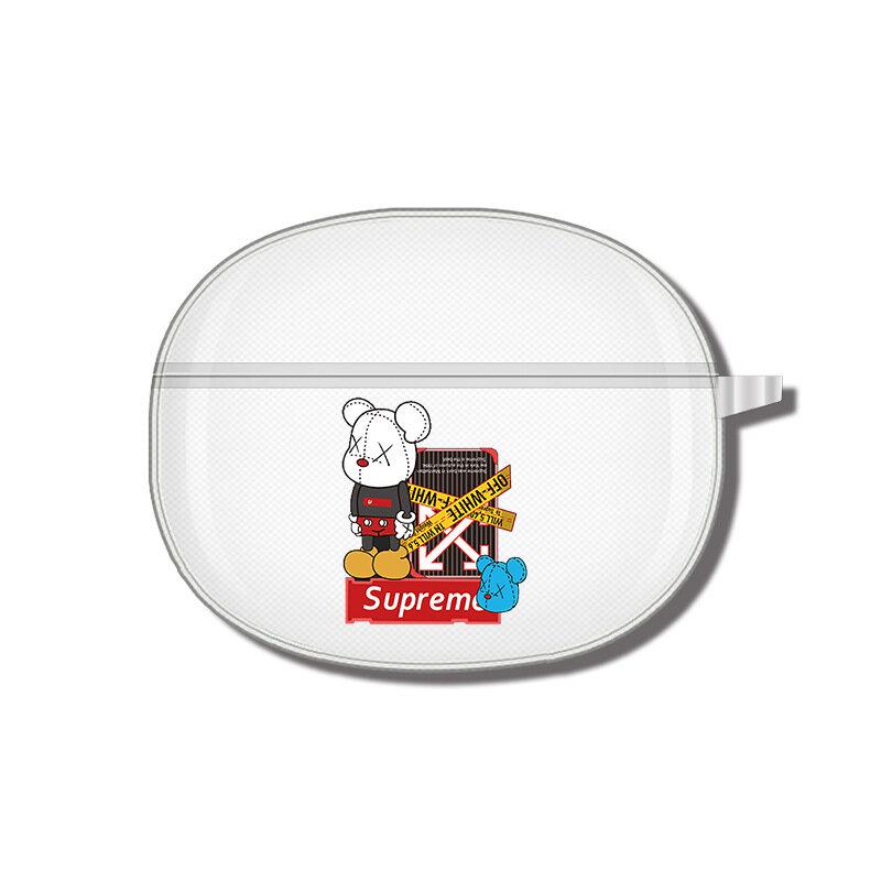 Чехол для наушников, прозрачный, бежевый