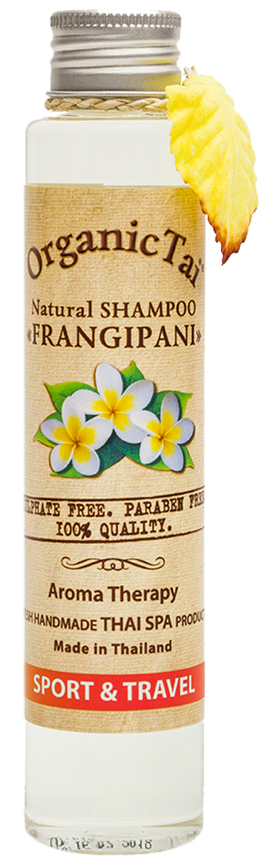 Натуральный шампунь для волос «франжипани», 100 мл, OrganicTai