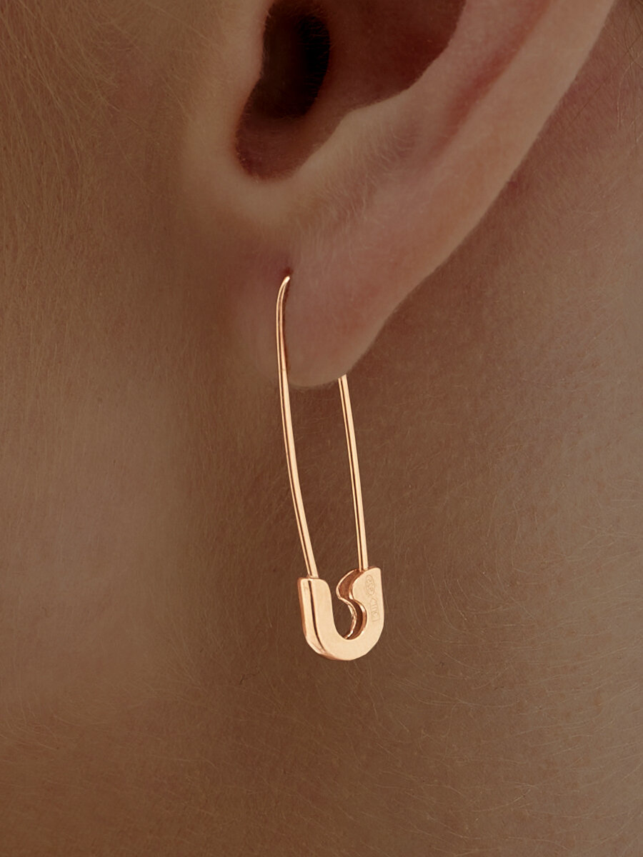 Серьги, серебро, 925 проба, золочение