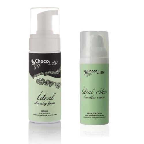 Набор для лица DEAL ChocoLatte Пенка для умывания и крем, уход за жирной и комбинированной кожей, 200мл