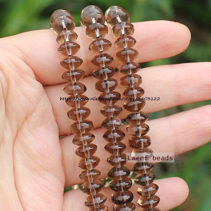 Дымчатый кварц бусины лаerf beads 15 дюймов Smooth 4x8mm