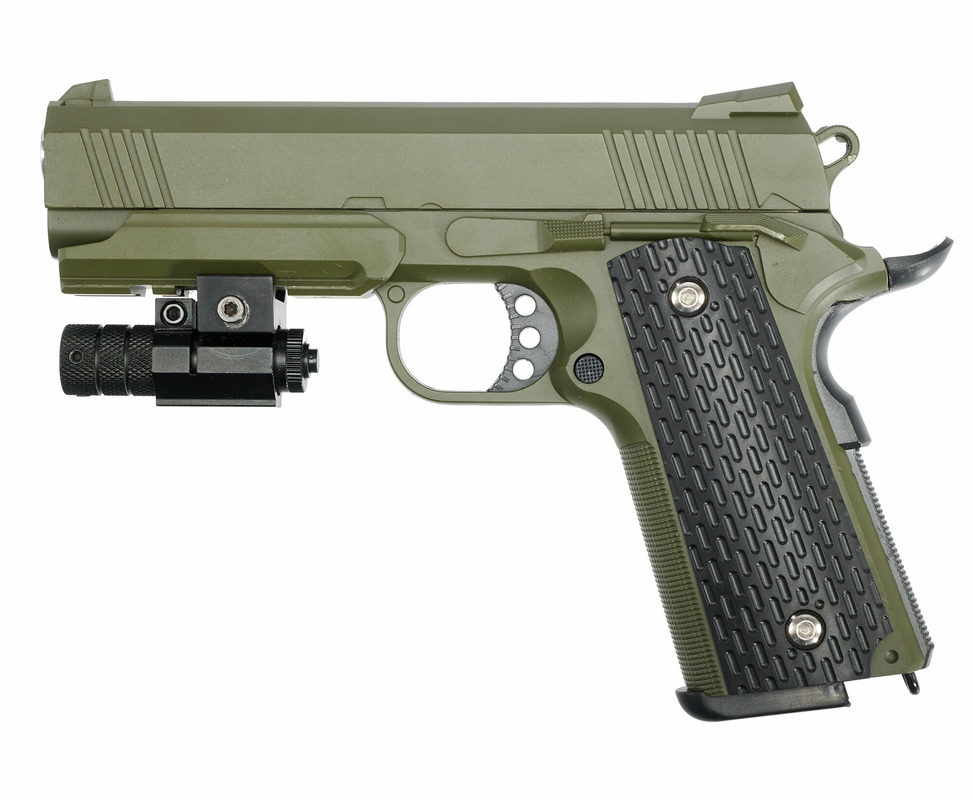 Страйкбольный пистолет Galaxy Colt 1911 PD Rail G.25G (6 мм, spring, зеленый)