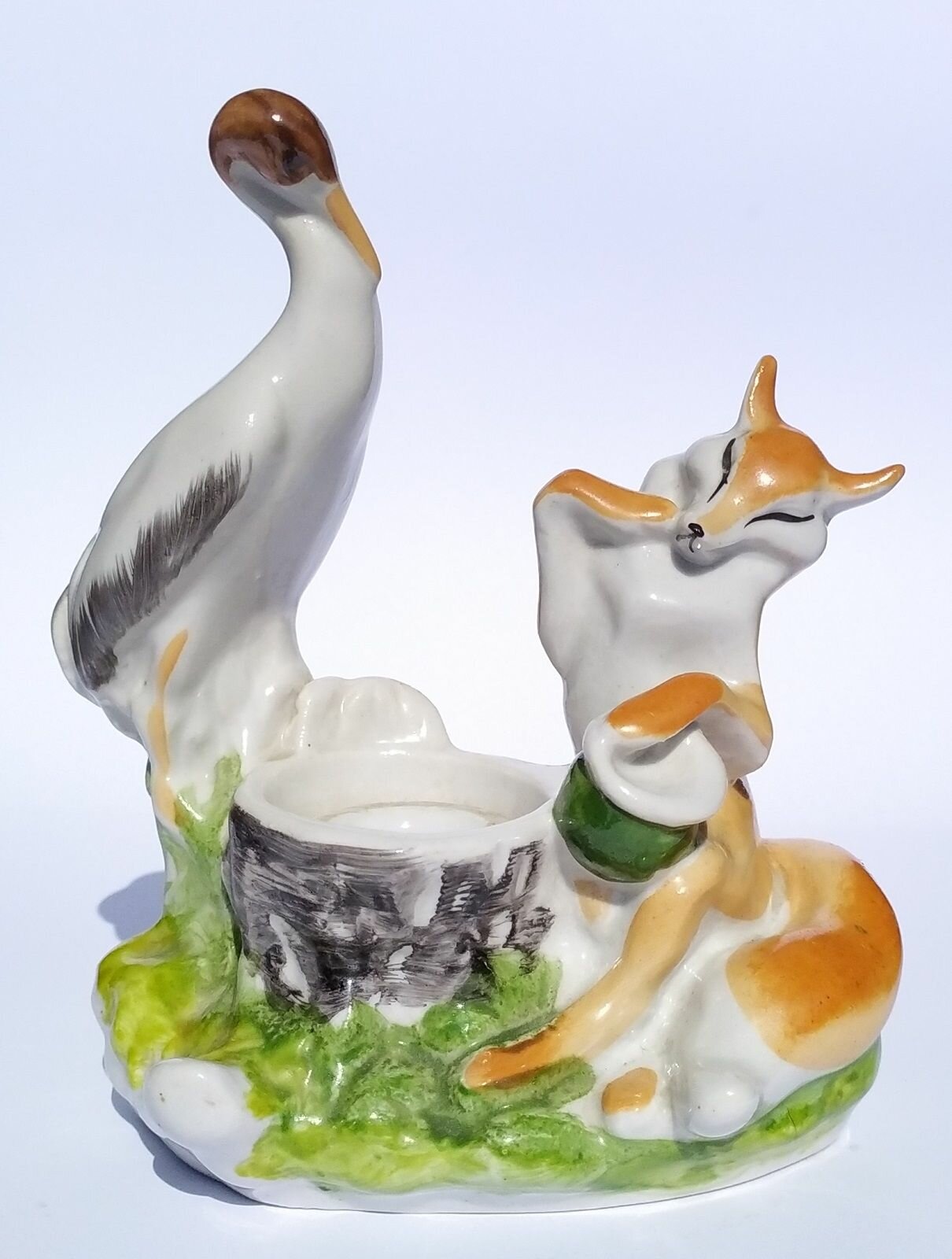 Лиса и Журавль фарфор Н