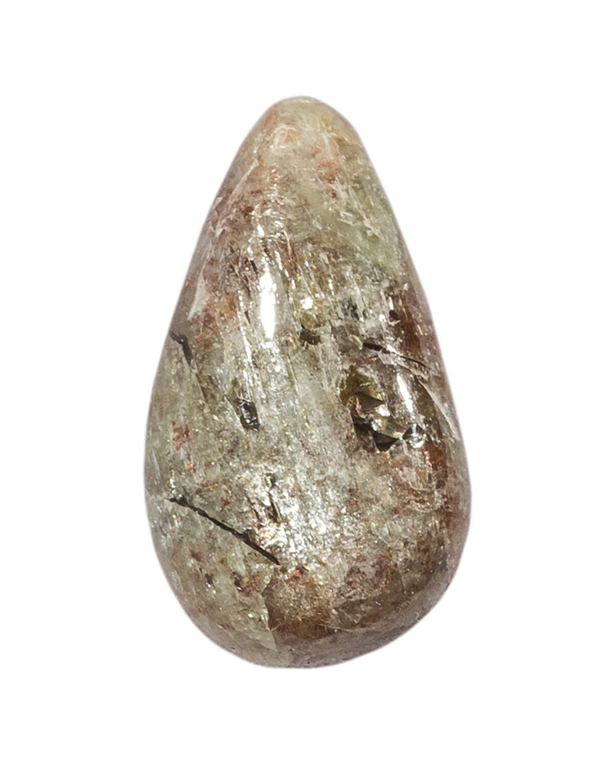 Кабошон Кианит зеленый, размер: 24х14х4 мм, натуральный минерал.