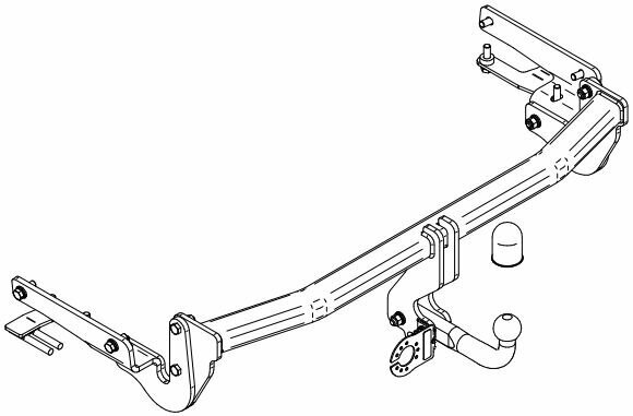 Фаркоп на Lexus NX 2014-2021 (паспорт и сертификат в комплекте)(без электрики) Steinhof. L-173