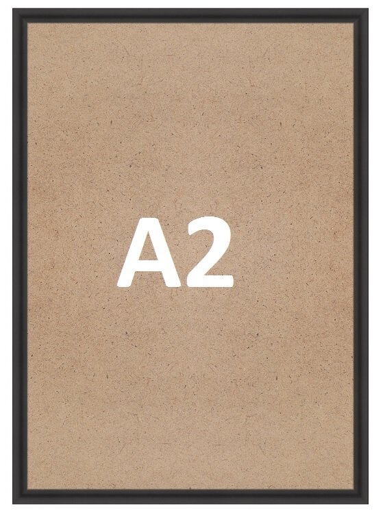 Рамка алюминий Клик Черный 25мм 42*59.4 А2