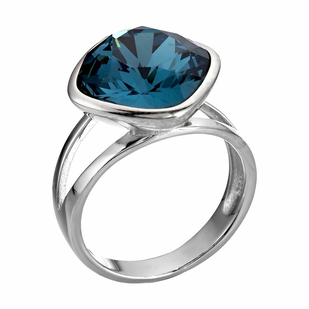 Кольцо тонкое, серебро, 925 проба, родирование, фианит