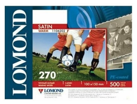 Фотобумага Lomond 1106202 A6/270г/м2/500л./тепло-белый атласная для струйной печати