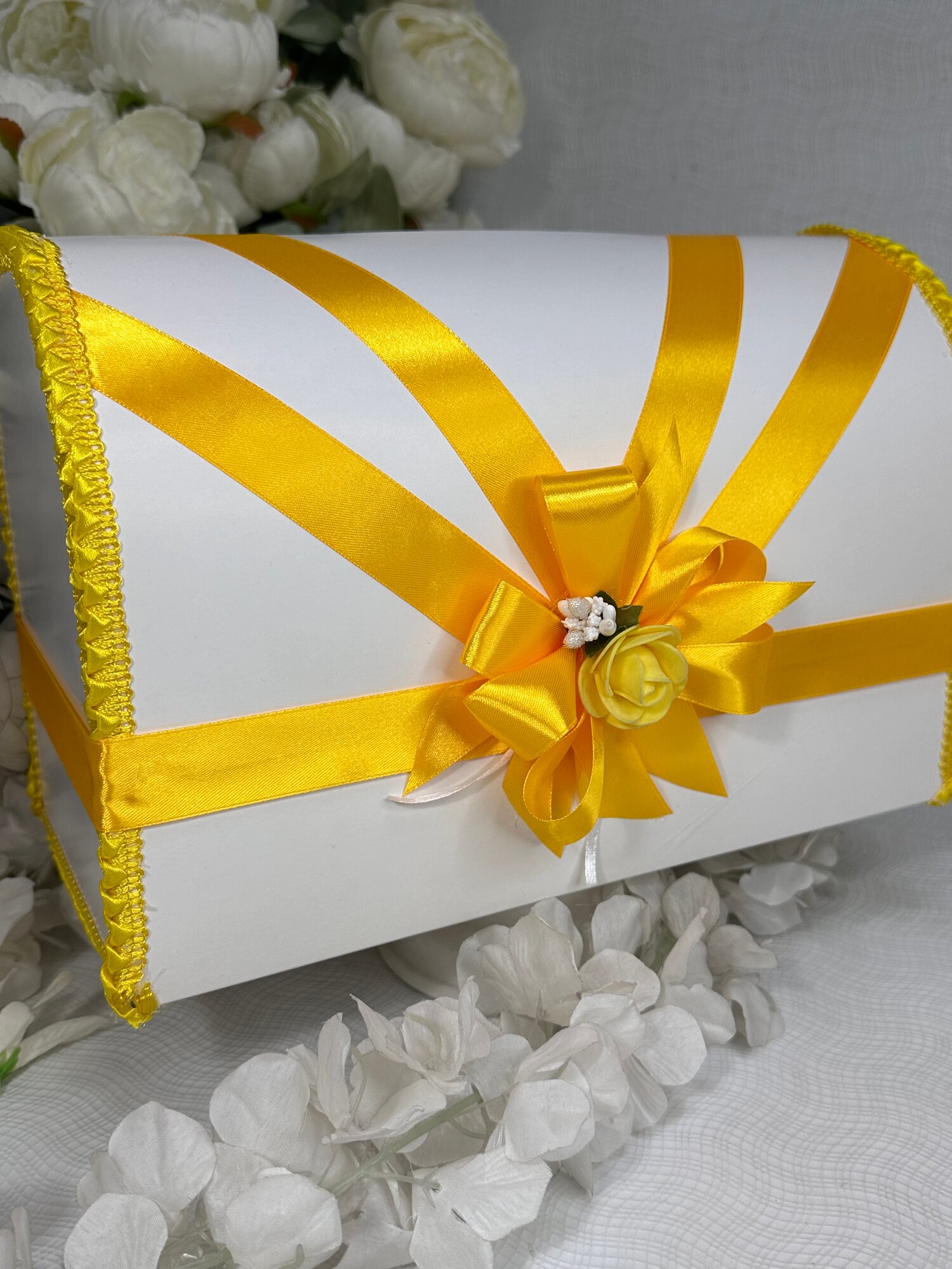 Свадебный семейный банк Винтаж, желтый