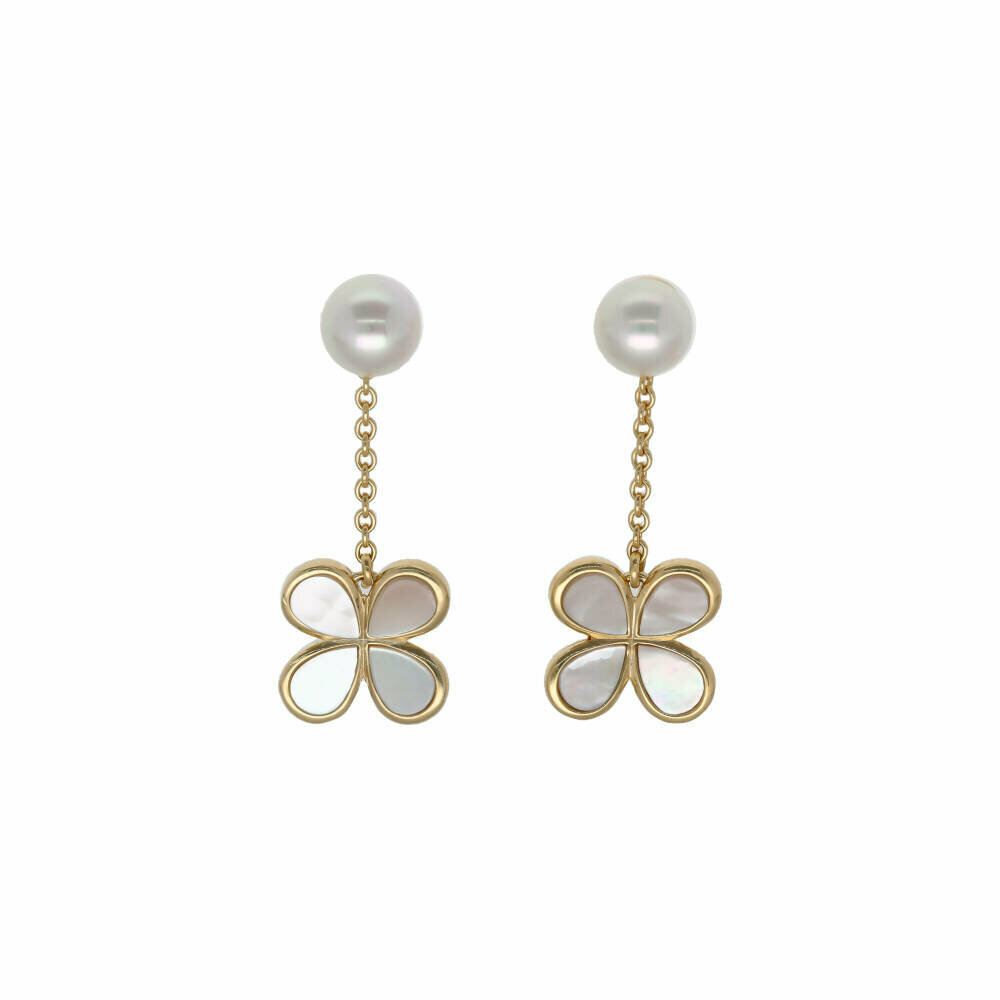 Серьги пусеты, серебро, 925 проба, золочение, жемчуг