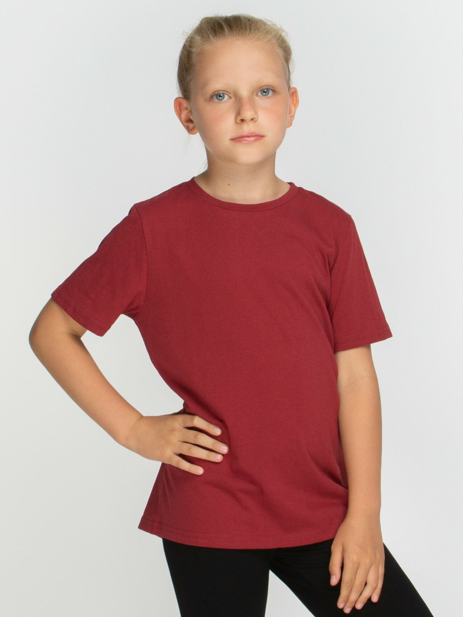 Футболка детская бордовая