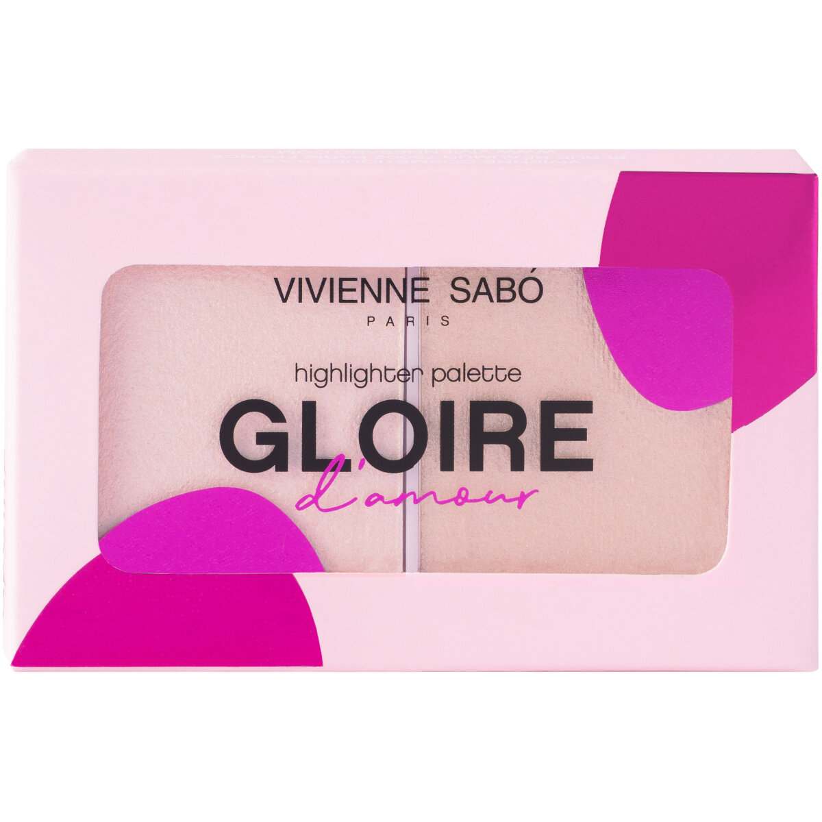 Палетка хайлайтеров Vivienne Sabo Gloire d'amour, тон 02 Персиковый, 6 гр