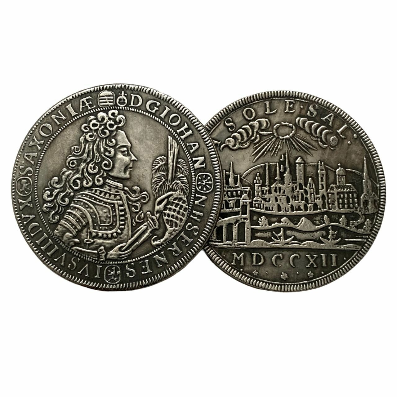 1 талер 1712 года Саксония Средневековая Европа. Вес 38 гр , диаметр 45 мм. Коллекционная монета.