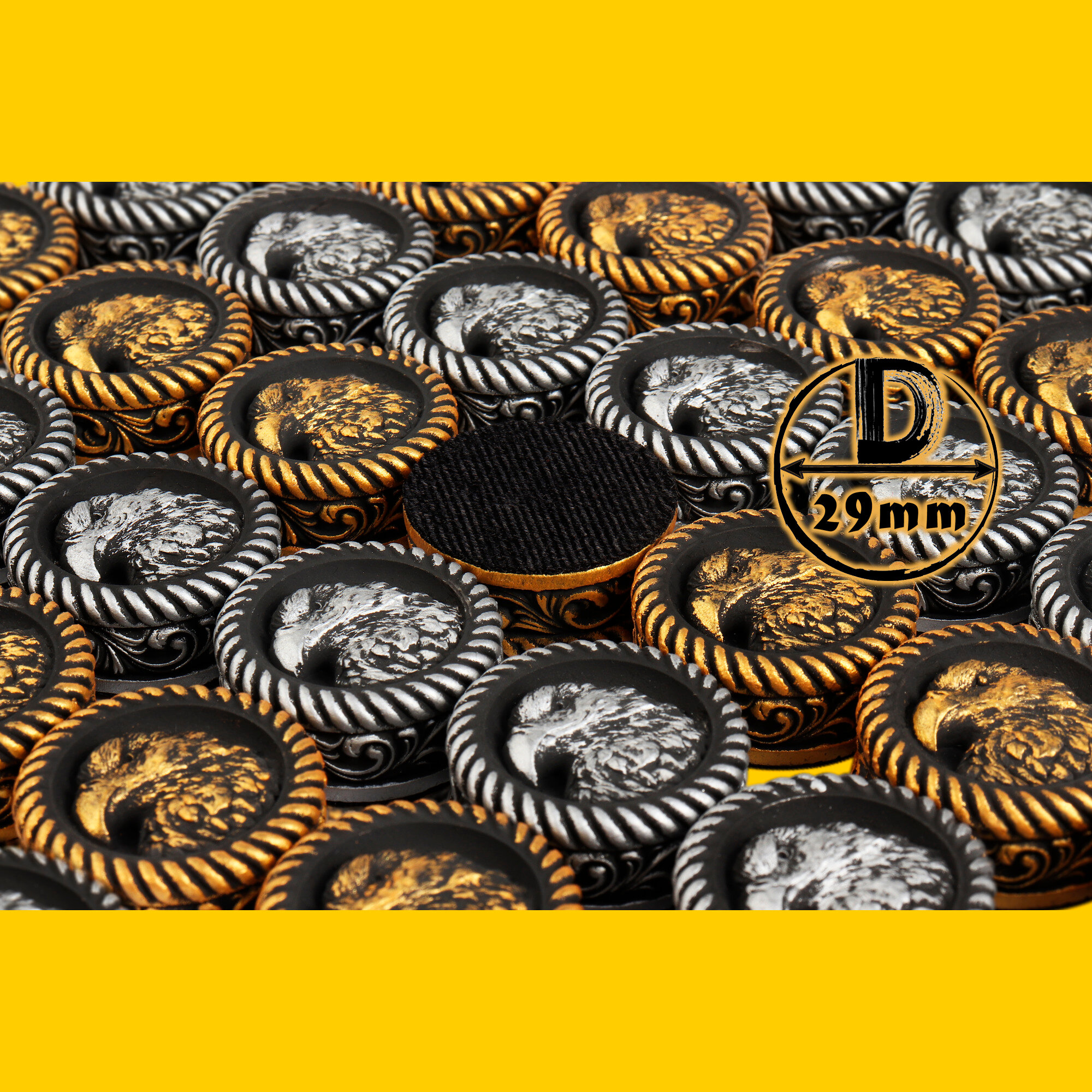 Фишки для нард 29 мм Орёл (мраморная крошка)