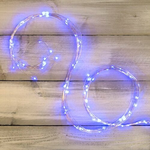 Гирлянда Лучи Росы 10*1 м, 125 синих MINILED ламп, серебряная проволока, BEAUTY LED (Бьюти Лэд), Branch-125-05-B