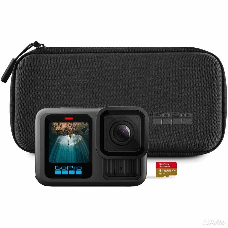 Экшн-камера GoPro Hero13 Black Special Bundle, с чехлом, черный
