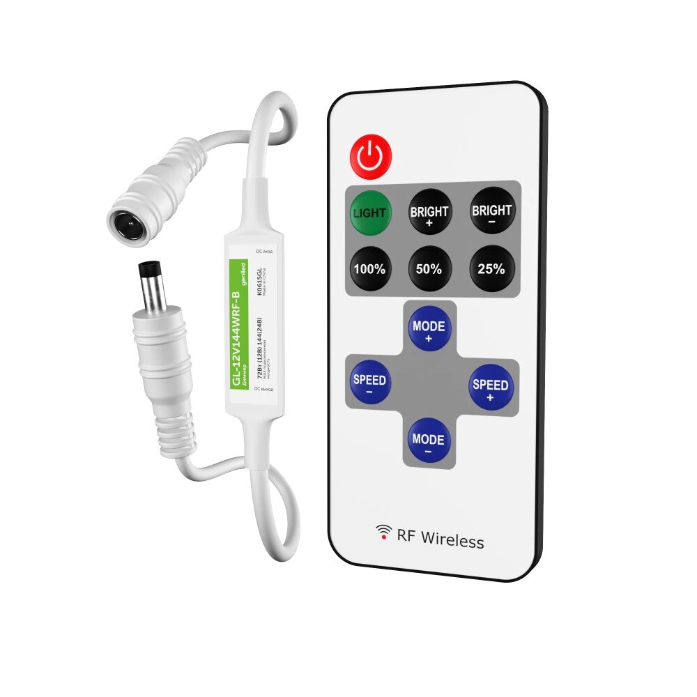 Диммер для диодной ленты Geniled 144 Вт с пультом ДУ