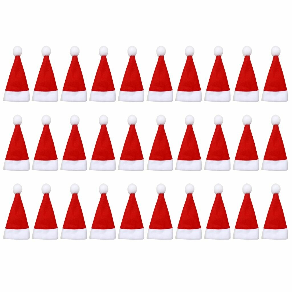 Праздничное оформление, Маленькие шапочки для бутылок на Рождество, 30 шт