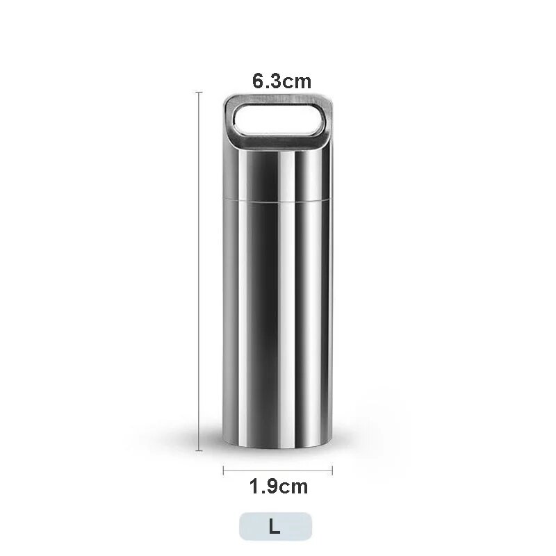 Герметичная капсула для таблеток из нержавеющей стали, L Size Bottle