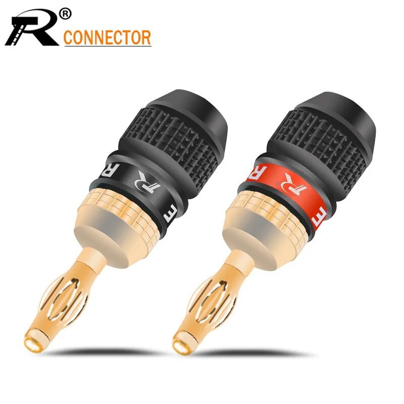 Банановые разъемы R L1020 черные и красные