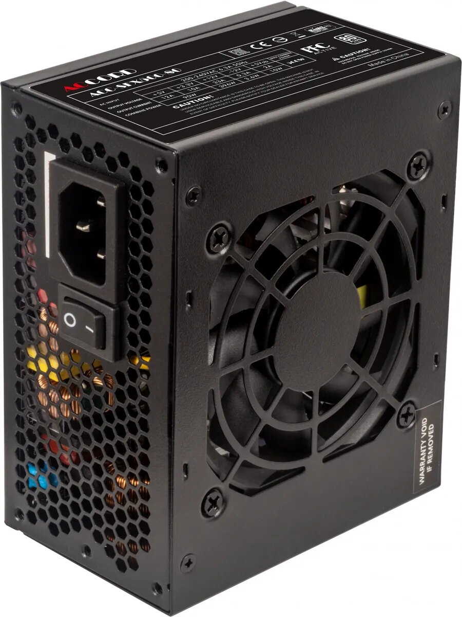 Блок питания Accord SFX 500W ACC-SFX500-80 черный, 500 Вт, SFX, 200/240 В