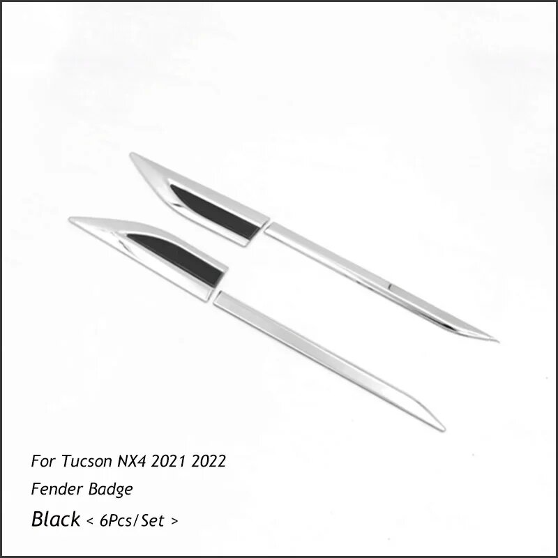 Для Hyundai Tucson NX4 2021 2022 2023 2024, оригинальная автомобильная эмблема на боковую Black
